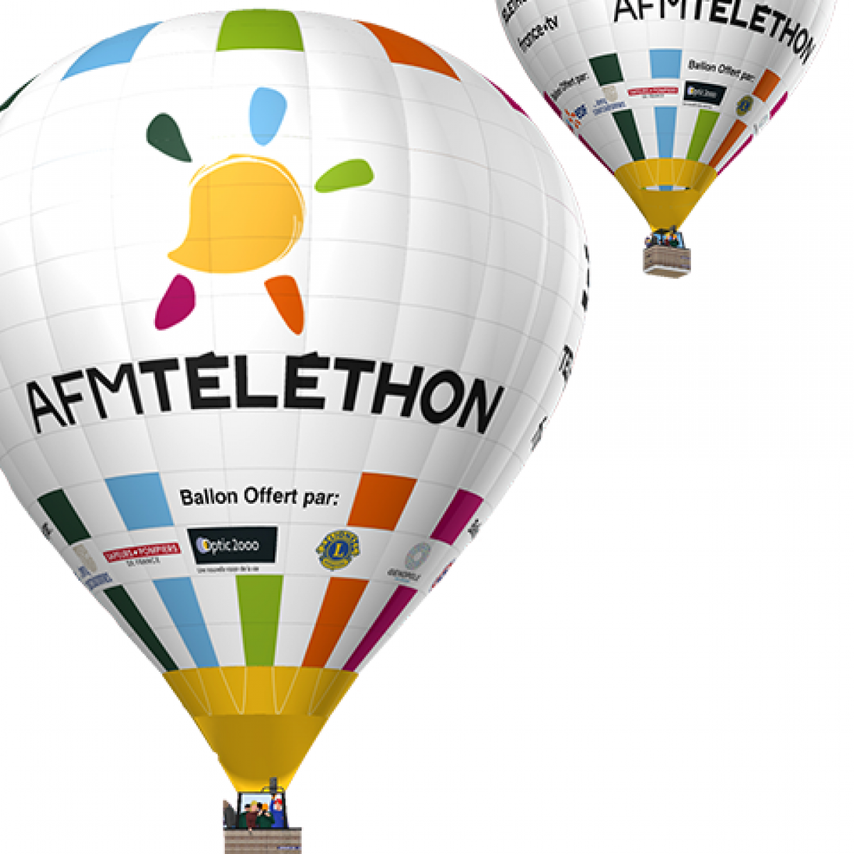 Un ballon aux couleurs du Téléthon au Grand Est Mondial Air Ballons ...